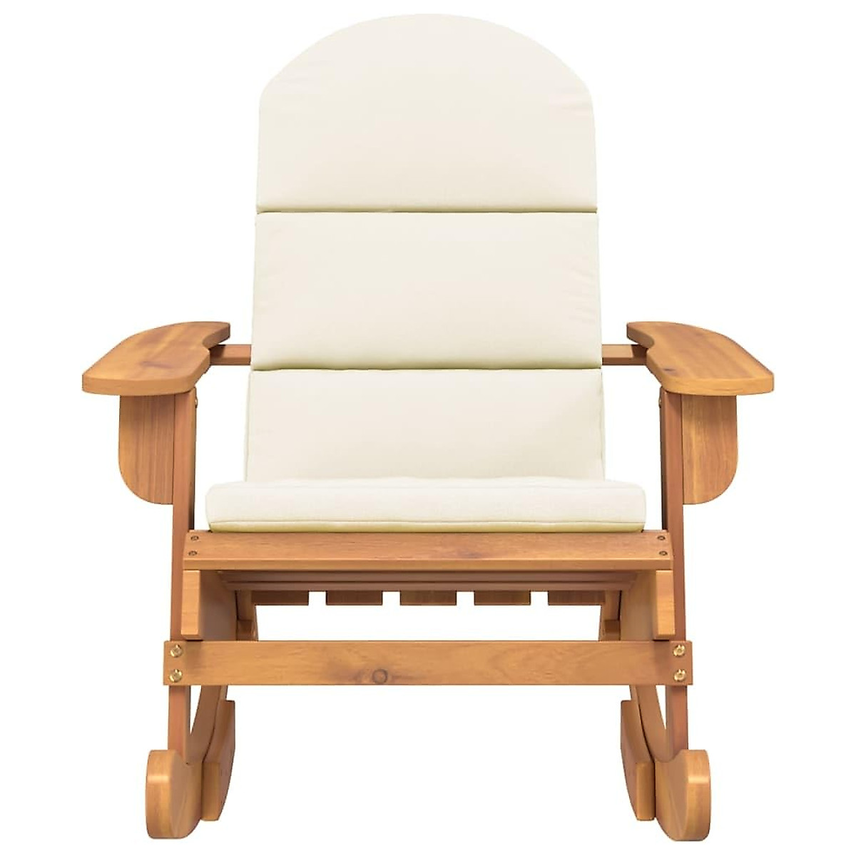 Gecheer Adirondack Rocking Chair with Cushions Solid Wood Acacia