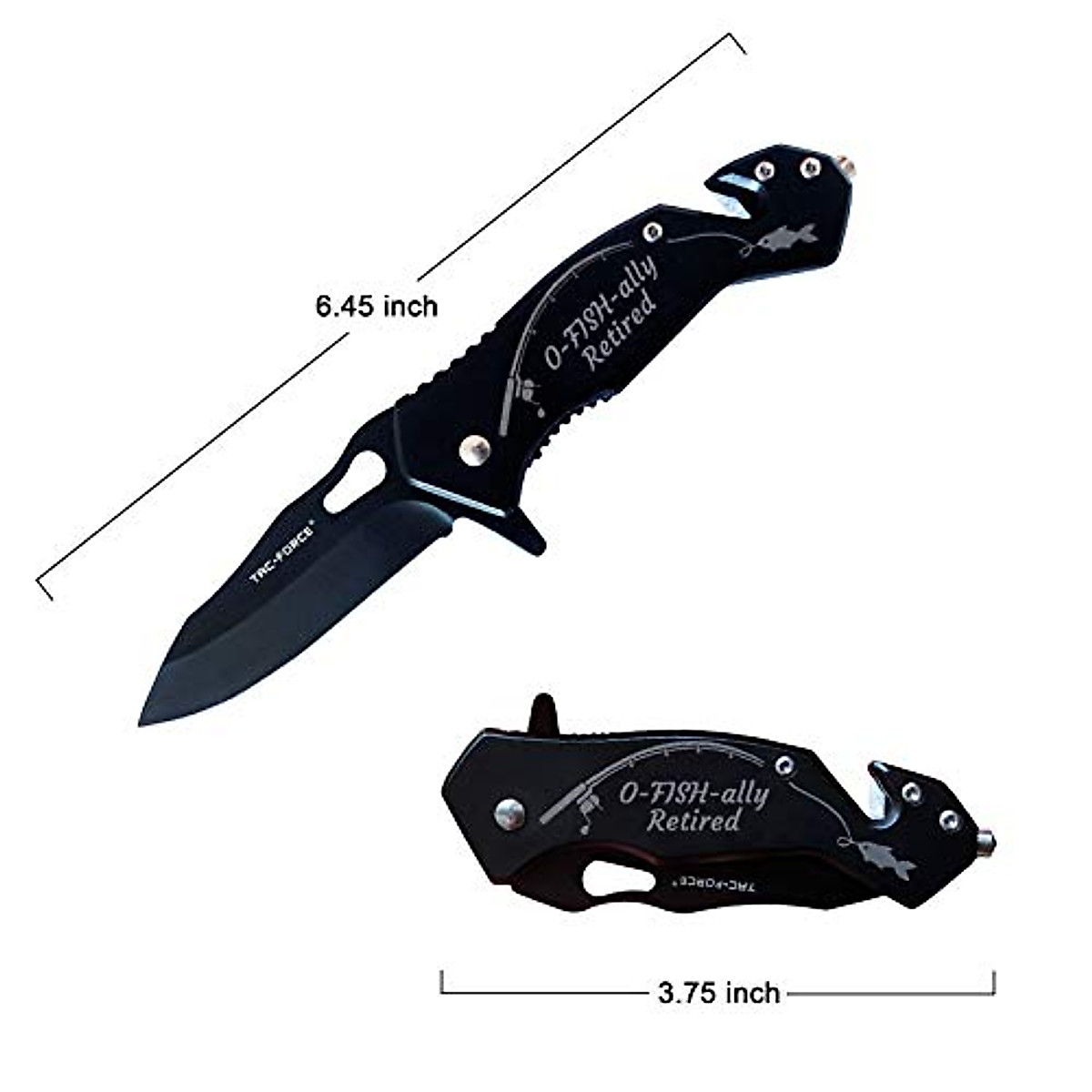 Retirement Gifts for Men who love Fishing - Engraved Pocket Knife for a Fisherman - Ofishally Retired - Funny Retirement Gifts Idea for a Fisherman - Happy Retirement 2023 (O-FISH-ally Retired)