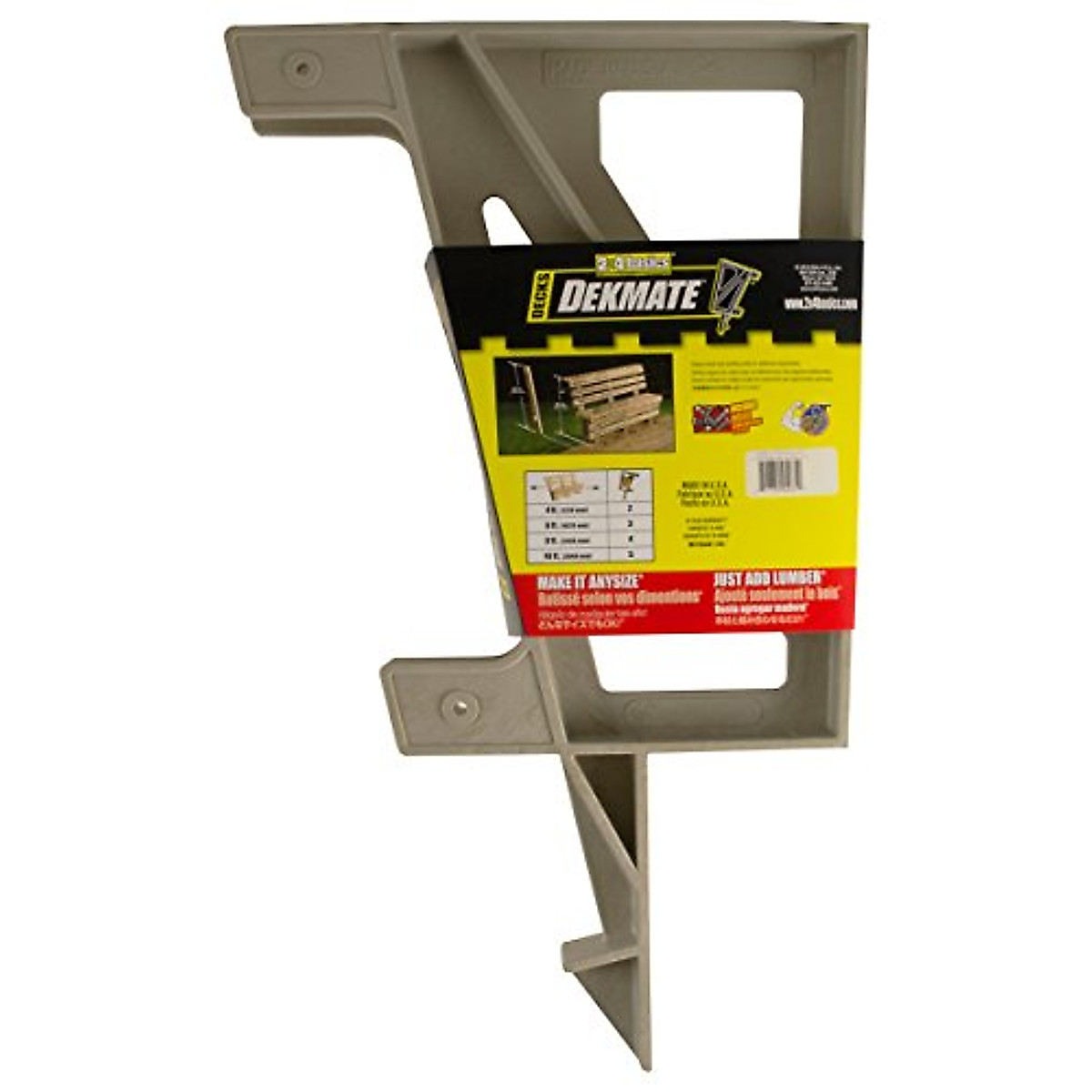 2x4basics 90168MI Custom Dekmate Bench Bracket, Sand, 2 Pack