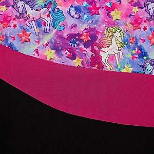 MYQFF 5t Toddler Gymnastics Leotards for Girls Sparkly Dance Ballet Leotards Tumbling Outfits Pro Kids Unitard Biketards with Shorts Comfortable Stretchy for Training Competition Black Unicorn