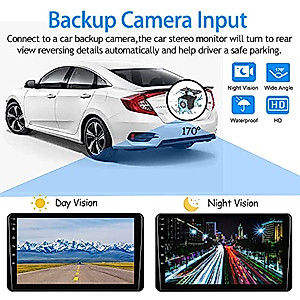 9 Inch Car Stereo Single Din Radio with Apple Carplay and Android Auto,Touch Screen Bluetooth Car Audio,Car Audio Receiver with Backup Camera,Mirror Link,FM/USB/TF/AUX/Subwoofer