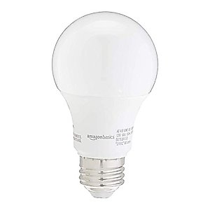 Amazon Basics 60W Equivalent, Daylight, Non-Dimmable, 10,000 Hour Lifetime, A19 LED Light Bulb | 24-Pack