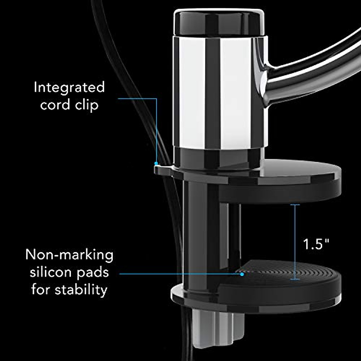 Vornado Pivot3C Compact Air Circulator Clip On Fan with Multi-Surface Mount, Black