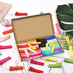 Qearl Baby Hair Clips Baby Barrettes for Fine Hair, Tiny 1.8" Fully Lined Clips Tiny Hair Clips for Baby Girls Infant 50PCS (25Colors in Pairs)