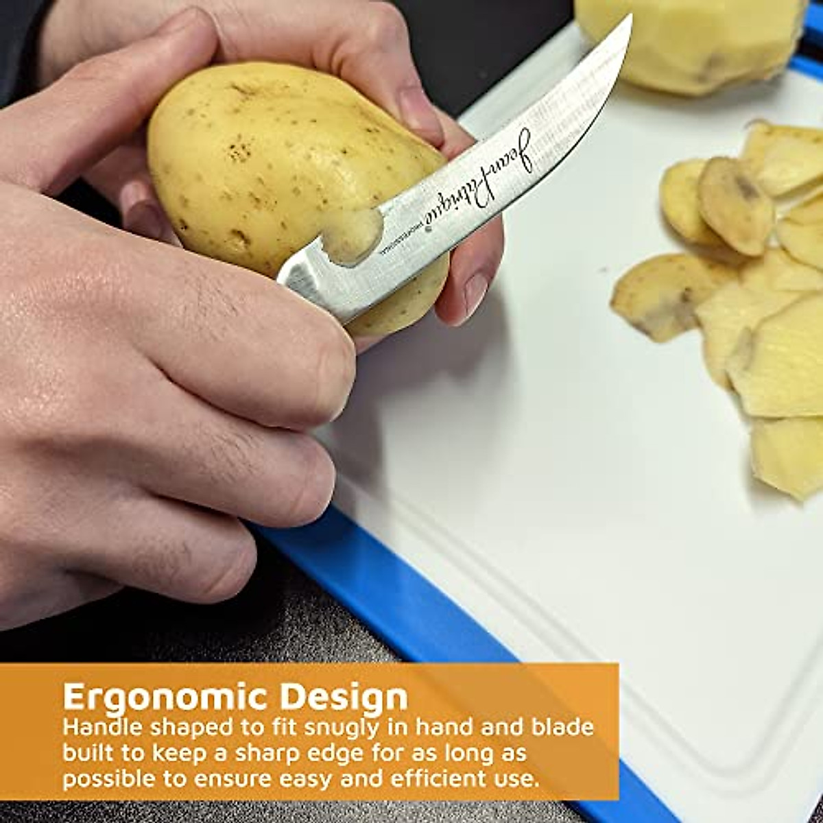 Jean-Patrique Curved Peeling Knife, Bird Beak Paring Knife, Small Kitchen Paring Knife for Peeling Fruit and Vegetables - Chopaholic