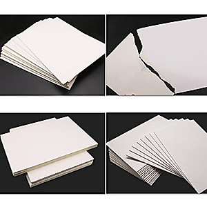 White Cardstock Smooth Card Stock Paper 8.25x11.5 inch 250gsm / 92lb Ivory White Cardboard Paper for Painting, Card Making and Craft Projects Blank Craft Paper