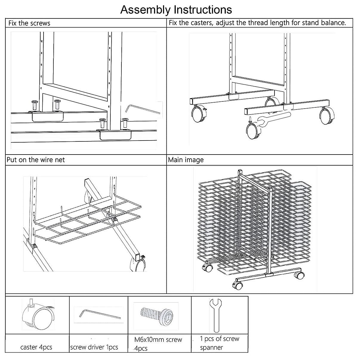 Art Drying Rack for Classroom, Mobile Paint Drying Rack Double-Sided 40 Shelves Metal Artwork Storage Display Rack Canvas Stack Rack with Wheels for Schools, Art Studios