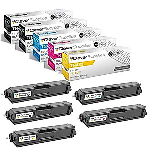 CS Compatible Toner Cartridge Replacement for Brother TN433 TN431 TN-433 TN-431 TN433BK/TN431BK TN433C/TN431C TN433M/TN431M TN433Y/TN431Y for HL-L8260CDW HL-L8360CDW HL-L8360CDWT 5 Color Set