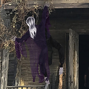 Renbuzhu 53" Halloween Decorations - Scary Climbing Zombie for Wall, Yard, Porch, Haunted House Outdoor Indoor Party Decor Supplies Creepy Fun Prop