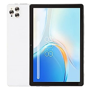 Shanrya Gaming Tablet, Octa Core Processor Night Reading Mode 5MP Front 13MP Rear 4G Calling Tablet 100-240V for Reading for Android 11 (White)