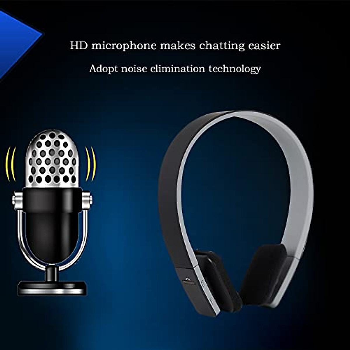 Over-Ear Headphones Wireless Headset with Built-In Mic, Hi-Fi Stereo, Foldable Bluetooth Headphones Support Connecting Audio Cable, Noise Cancelling Headphones, Wireless Headphones Cool Things