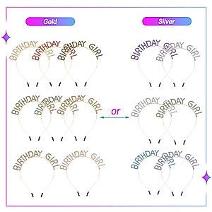 Birthday Headbands for Women Birthday Gold White Tiaras and Crowns for Women Girls Christmas Birthday Party Decorations Happy Birthday Princess Crown Rhinestone Happy Birthday Accessories Crown