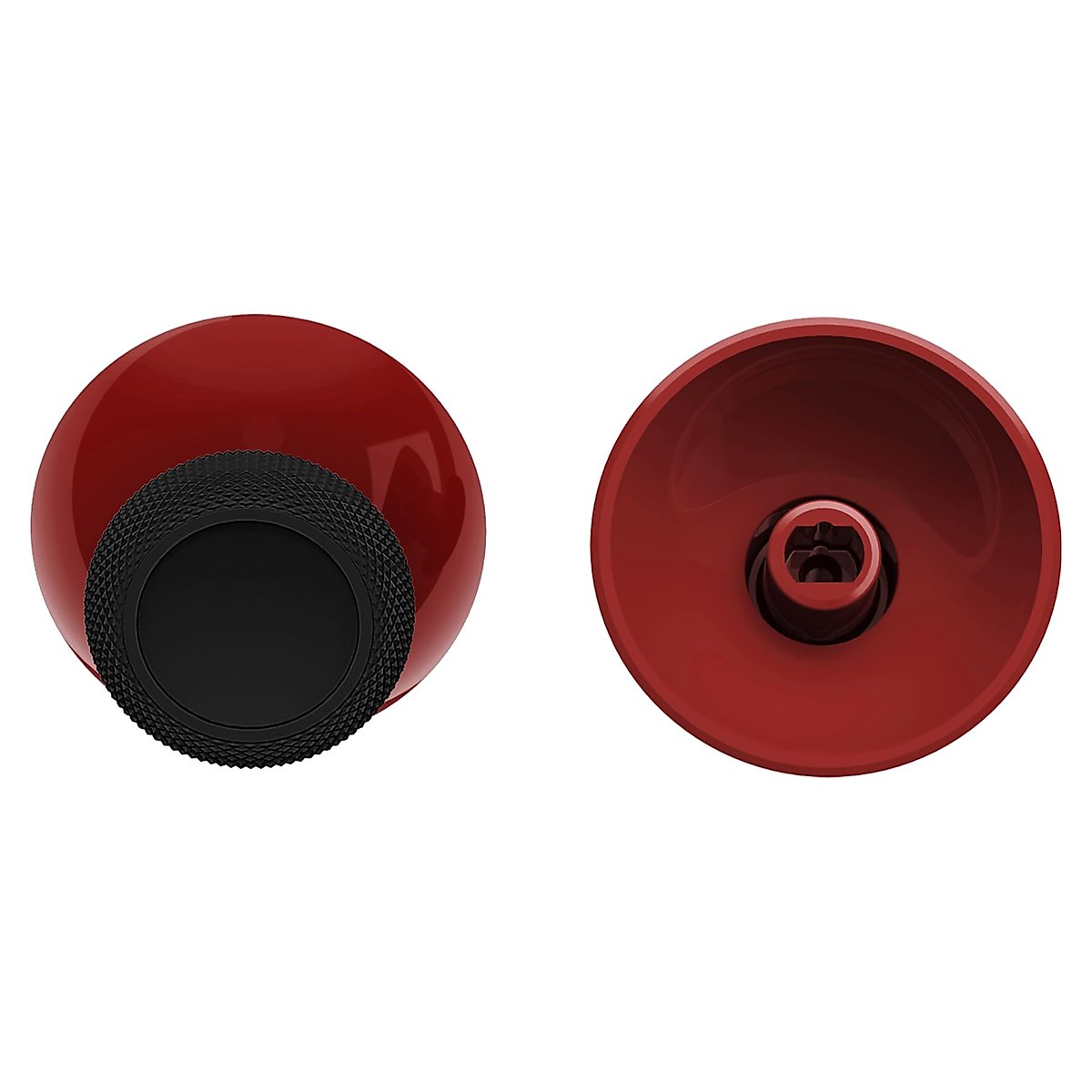 eXtremeRate Replacement Thumbsticks for Xbox Core Wireless Controller, Joysticks Repair Kit for Xbox Series X/S Controller, Custom Analog Stick Buttons for Xbox One S/X/Elite - Carmine Red & Black