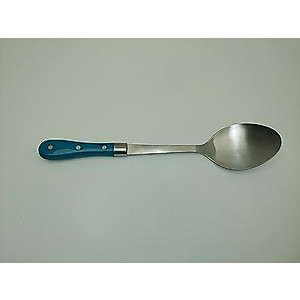 The Pioneer Woman Basting Spoon Large Stainless Steel Teal Handle 14" Long