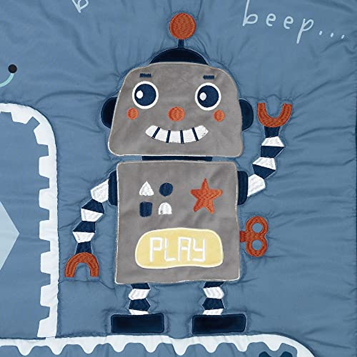 Bedtime Originals Robbie Robot 3-Piece Crib Bedding Set, Blue