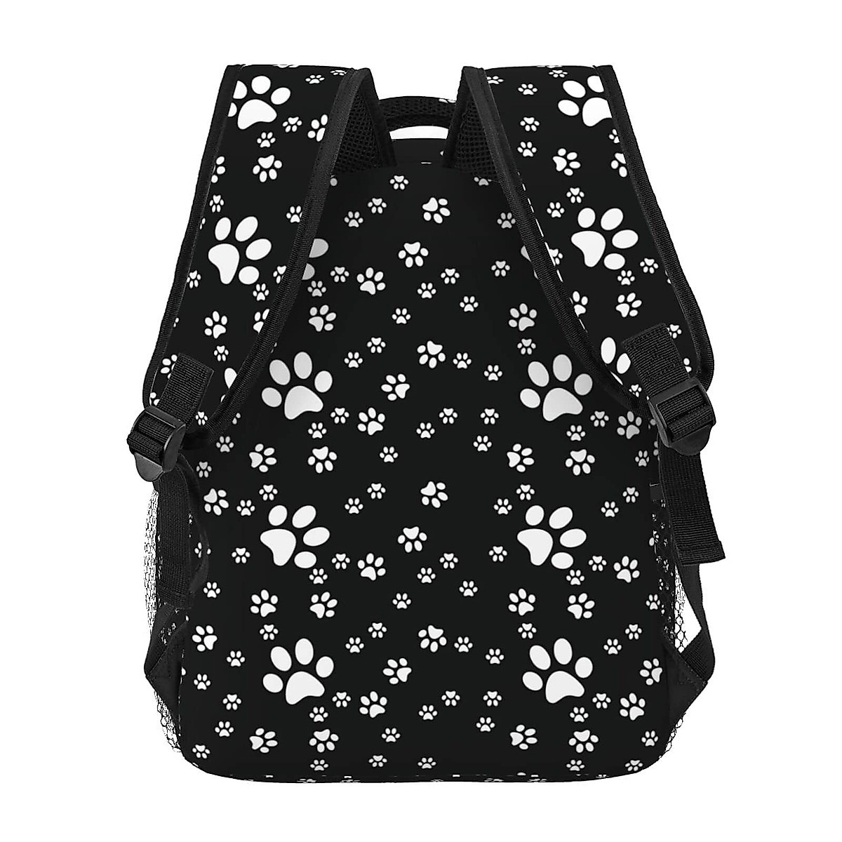 MANQINF Colorful Dog Paw Print Backpack,Cute Bookbags Laptop Bag Shoulder Bags Travel Hiking Camping Daypack for Men Women