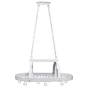 Elegant Designs PR1000-WHT Kitchen Downlights 2 Light Pot Rack, White