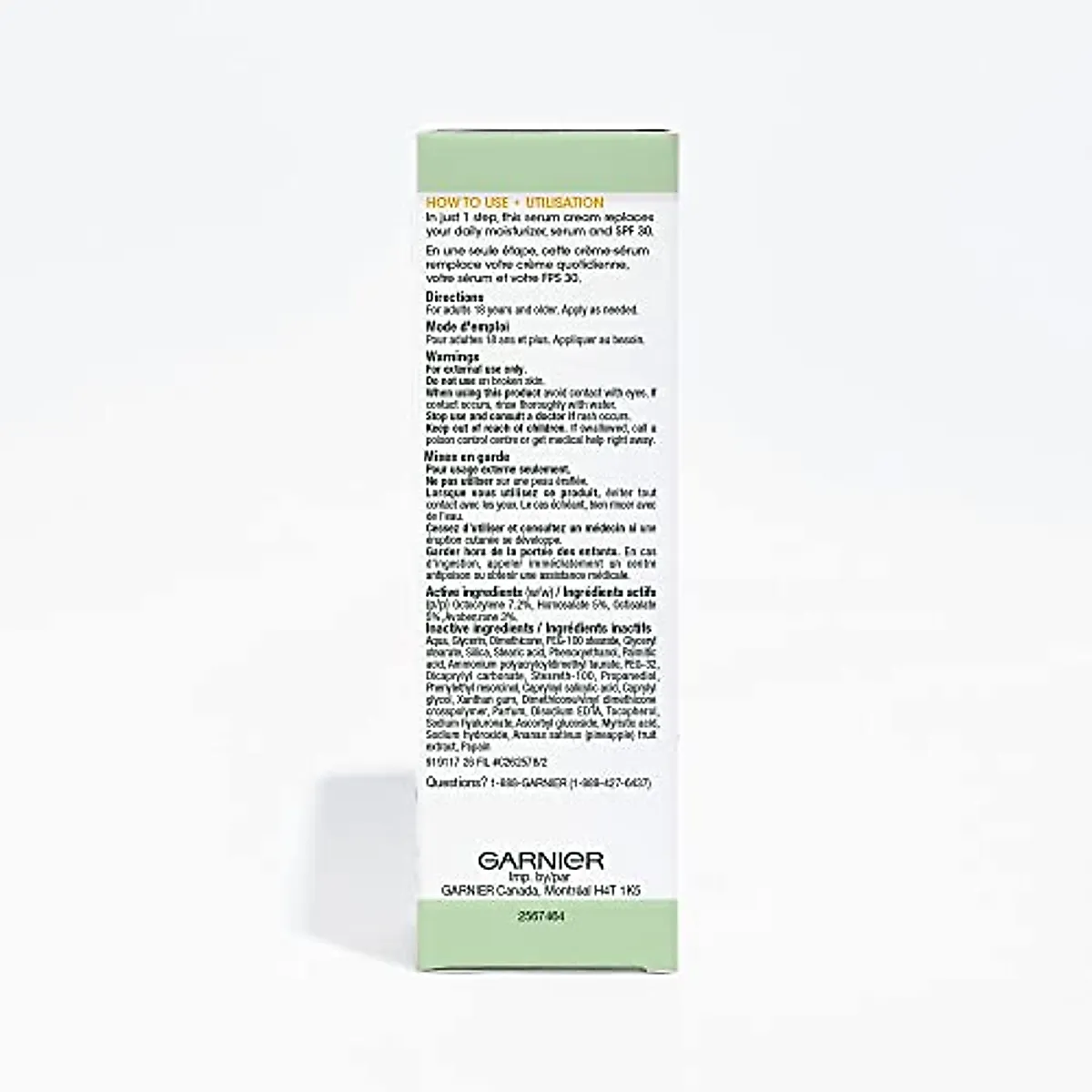 Garnier SkinActive Green Labs Pinea-C Brightening Serum Cream Moisturizer with SPF 30 and Vitamin C + Pineapple (Packaging May Vary)