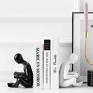 Bookend Supports HeavyDuty ， Decorative Bookends Desktop Bookends Pattern Design Decorative Metal Bookends Support Shelves Best Gifts Home Decoration