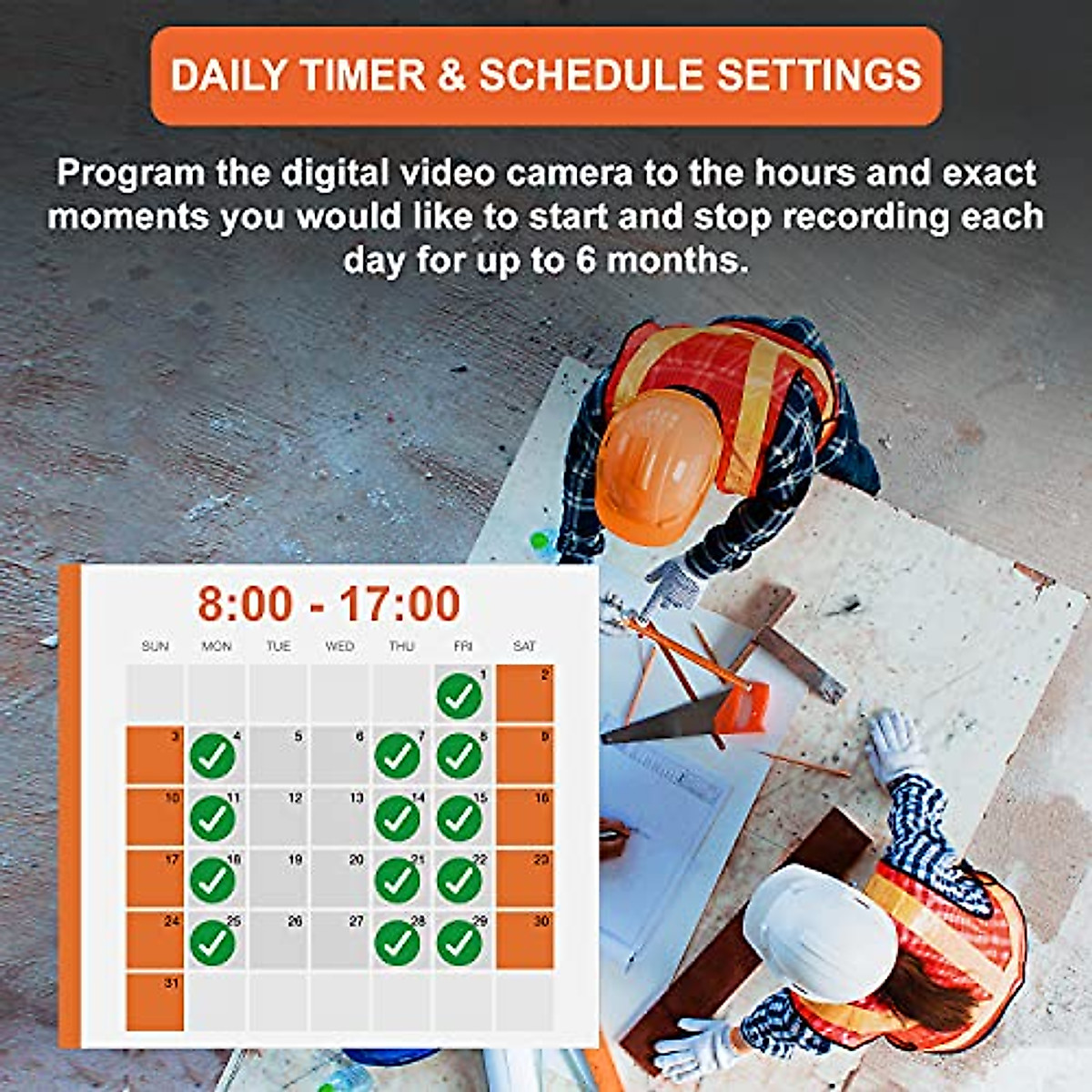 Rexing TL1 Time-Lapse Camera 2.4” LCD 1920x1080 Full HD Video 110° Wide-Angle Lens 6 Month Battery Life 2W White LED Loop Recording, Storage up to 512GB For Photography,Construction,Nature Observation