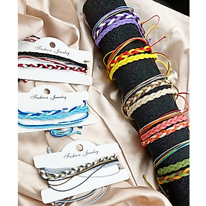 COLOYAN 24 Pieces String Bracelets for Women Adjustable Waterproof Boho Rope Bracelets Wave Surfer Friendship Bracelets Summer Beach Anklets Jewelry