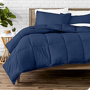 Bare Home Comforter Set - Ultra-Soft - Goose Down Alternative - Premium 1800 Series - All Season Warmth (Twin/Twin XL, Dark Blue)