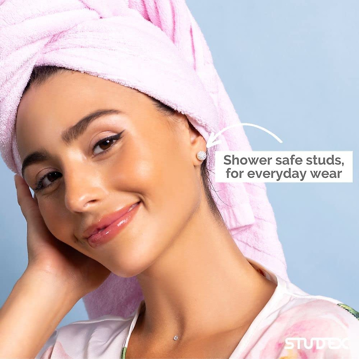 STUDEX Sensitive White Pearl Stud Earrings 5mm | Hypoallergenic and Nickel Safe for Sensitive Ears | Gold Plated Posts | High Fashion Earrings for Women and Men-PR-675-S