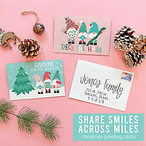 Hadley Designs 24 Christmas Cards with Envelopes - Blank Holiday Cards with Envelopes for Family, Friends & Business, Made in the USA (Gnome)