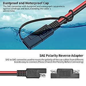 YACSEJAO SAE to DC 8mm Cable 14AWG 1FT DC 8mm Male to SAE Connector Adapter for RV & Solar Generator Portable Solar Panel