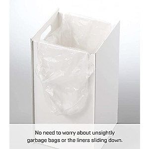 Yamazaki Home Plastic | Trash Can, One Size, White