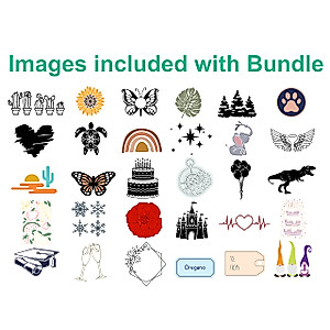 Cricut Joy Machine & Digital Content Library Bundle - Includes 30 images in Design Space App - Portable DIY Smart Machine for creating customized cards, crafts, & labels