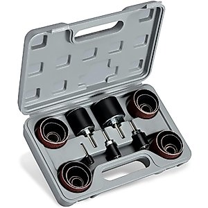 HILTEX 10342 Drum Sander Kit, 26 Pc Set, 1/8 & 1/4" Drive Spindle Sander for Woodworking, Spindle Sander Sleeves & 5 Rubber Sanding Drum for Drill, Sanding Arbor, 1" Drum Sander Paper, 80 & 120 Grit