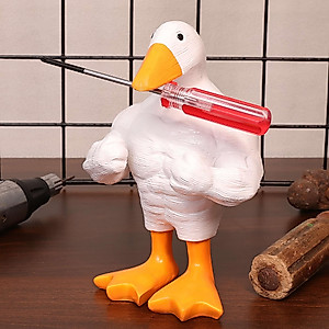 Anywin Desk Goose, Magnetic Key Holder, Funny Goose Duck Magnets Statue for Table Home Tool Room Decor, Kawaii Aesthetic Funny Sculpture Bedroom Decor Housewarming Gifts for Women Men