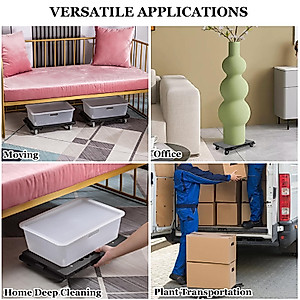 ZUQIAN 2 Pack Furniture Mover 16.3 x 11 Inch with 4 Wheels, Heavy Duty Furniture Dolly 550 Lbs Weight Capacity Each, Portable Furniture Moving Dolly Interlockable for Moving Furniture, Refrigerator