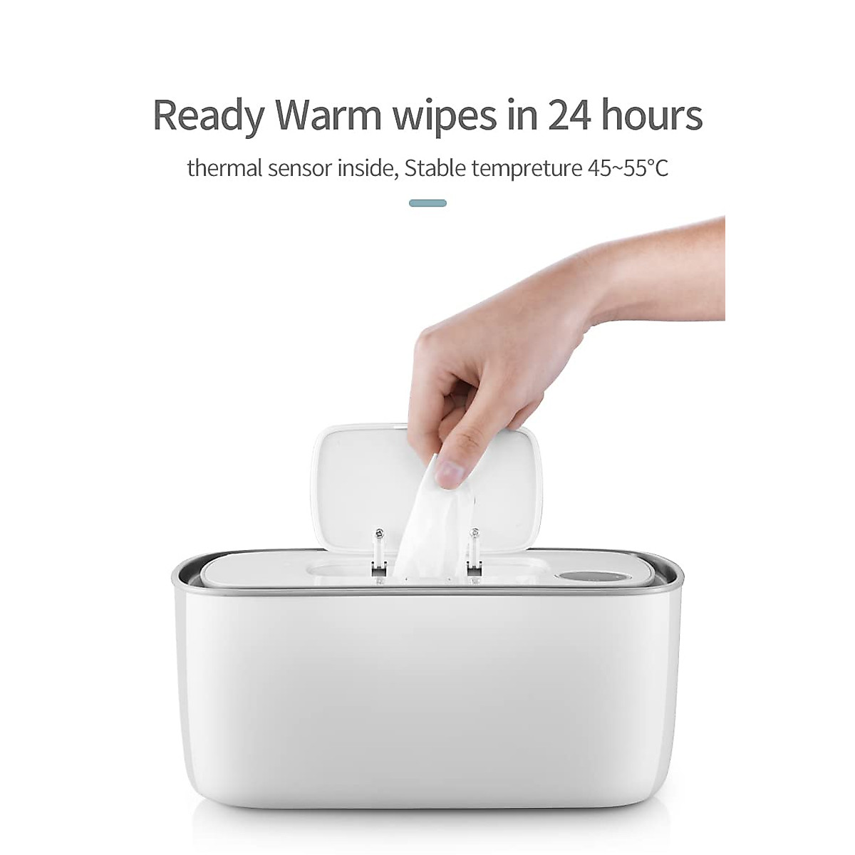 Baby Wipe Warmer and Baby Wet Wipes Dispenser, Diaper Wipe Warmer with Large Capacity, Quick Heating System, LED Display for Accurate Temperature Setting