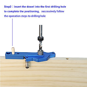 Drill Hole Guide Jig, Aluminium Alloy Dowel Drilling Locator Tool Locate Tool Self Centering Doweling Jig Drill Hole Guide Dowel Jig Kit for Woodworking