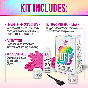 Punky Colour Off Hair Dye Remover Kit, Safely Removes Temporary, Semi-Permanent, Demi-Permanent, and Permanent Hair Colors, Easy and Gentle Hair Color Removal Solution