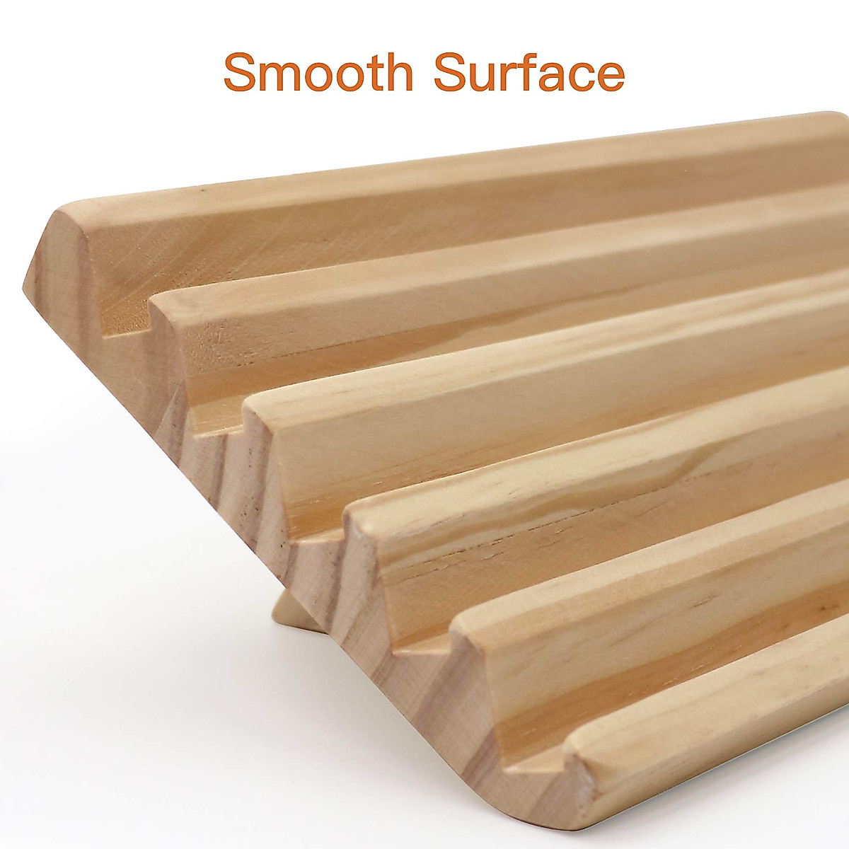 plusvivo Domino Racks Set of 2, Wooden Domino Trays Holders Organizer for Mexican Train and Other Dominoes Games 10 x 5.5 x 0.79 Inches - Dominoes NOT Included