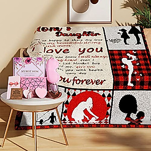 Inneroam Gifts for Mom, Mothers Birthday Gifts Blanket 50 * 60 inch Basket for Mom Self Care Women Gift Box to My Mom from Daughter Son Includes Bracelets Eye Mask Makeup Bag Mirror Jewelry Plate