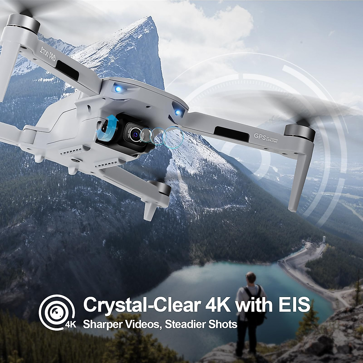 NMY Drones with Camera for Adults 4k, 5G WIFI FPV Transmission Drone, 40mins Flight Time on 2 Batteries, Brushless Motor, Mobile Phone Control, Multiple Flight Modes, Suitable for Beginners