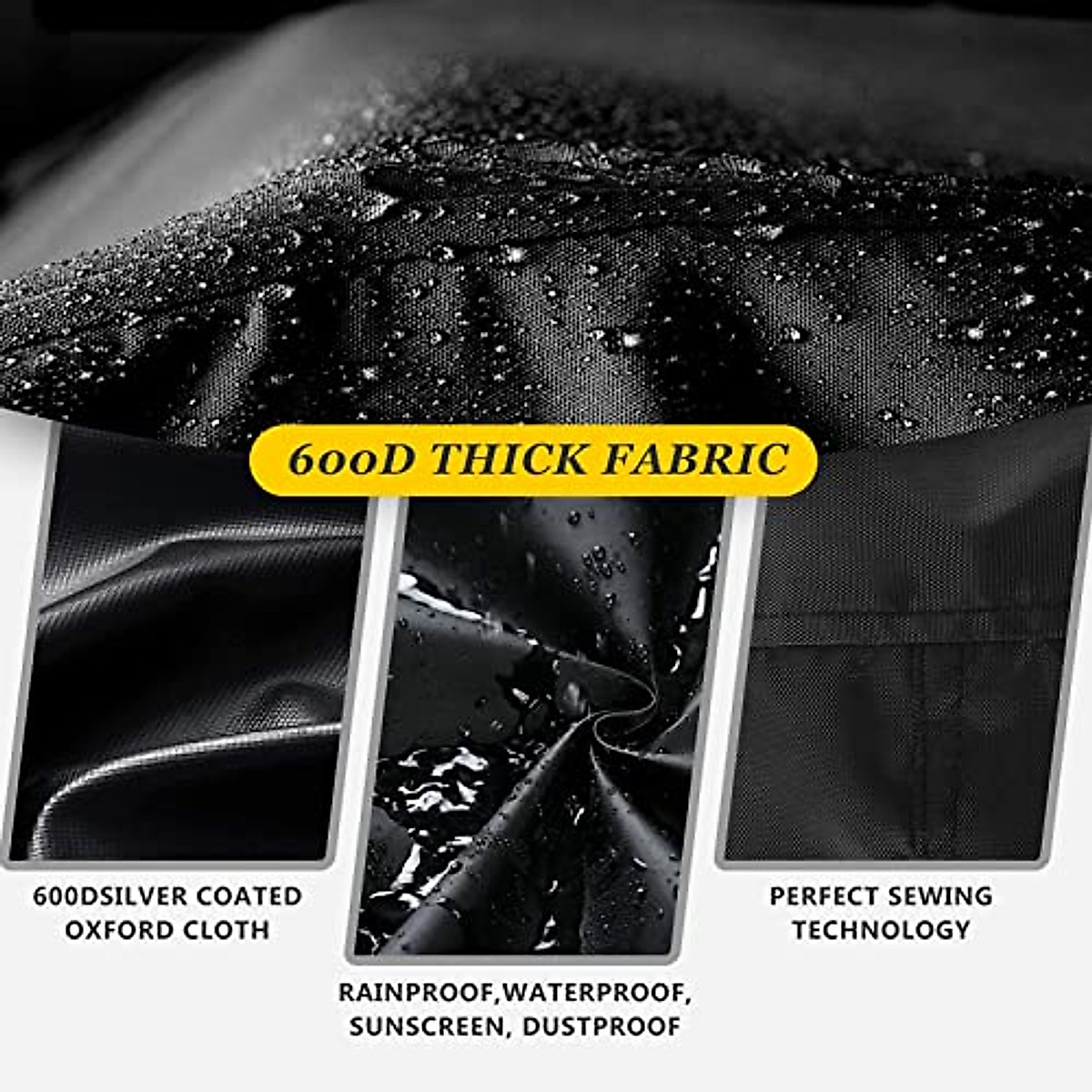 SELUGOVE Fire Pit Cover Round for Solo Stove Yukon Waterproof Winter Indoor Outdoor 32"Dia x 18.5"H 600D Polyester Anti-Crack Heavy Duty - Black,Solo Stove Yukon Cover