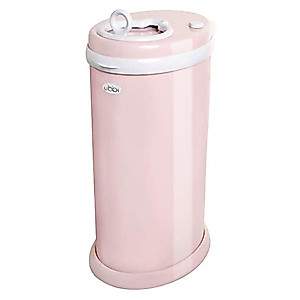 Ubbi Steel Odor Locking, No Special Bag Required, Money Saving, Modern Design, Registry Must-Have Diaper Pail, Blush Pink