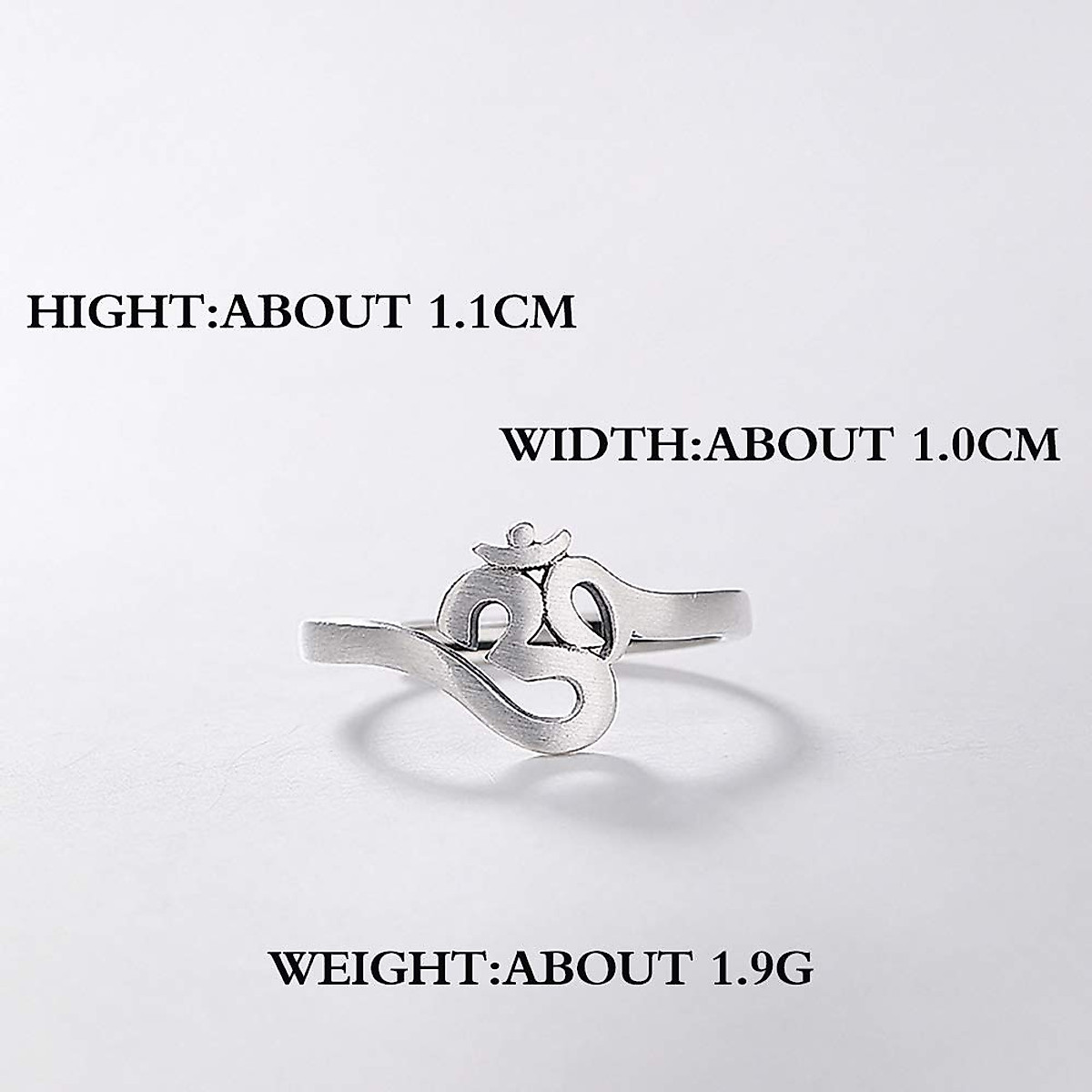 LOVECOM Real 925 Sterling Silver Buddhism Scripture Open Stacking Rings for Women Vintage Statement Fashion Creative Design Jewelry Gifts