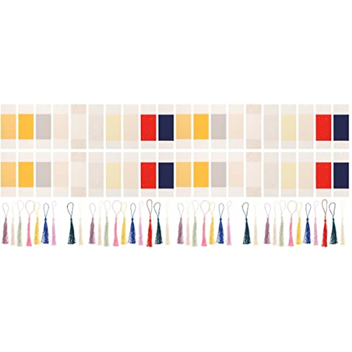 Ciieeo 4 Packs Blank DIY Calligraphy Bookmarks Decorative Bookmarks Tassels Bookmarks Waxed Xuan Paper