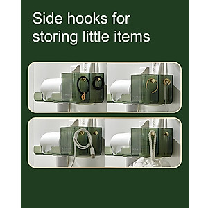 Jaugufiy Hair Dryer Wall Mount Holder with Comb Holder for Most Hair Dryer for Dyson Hair Dryer (Green)