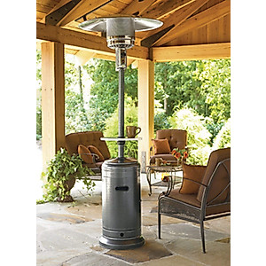 Garden Sun GS4400SS Floor Standing 41,000 BTU Propane Powered Patio Heater With Push Button Ignition, Stainless Steel