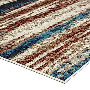 LUXE WEAVERS Lagos Collection 7501 Passion 9x12 Abstract Area Rug