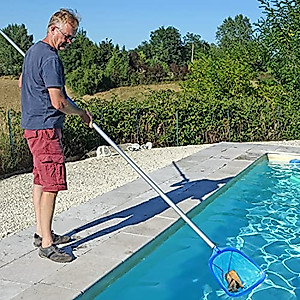 LEVOTIYER Pool Skimmer - Pool Nets for Cleaning, Swimming Pool Leaf Skimmer Net is Used to Remove Leaves and Debris from The Surface of Swimming Pools (Blue)