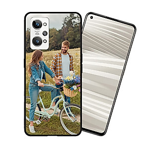 Styletify Customized Photo Case for Oppo Realme GT 2/GT Neo 2,Personalized Picture Case Shockproof Silicone Case Soft Candy Custom Phone Case Birthday Mother Day Protective Phone Cover Black