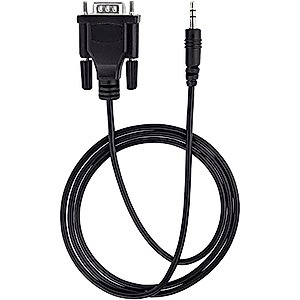 StarTech.com 3ft (1m) DB9 to 3.5mm Serial Cable for Serial Device Configuration, RS232 DB9 Male to 3.5mm Cable for Calibrating Projectors, Digital Signage, TVs via Audio Jack (9M351M-RS232-CABLE)